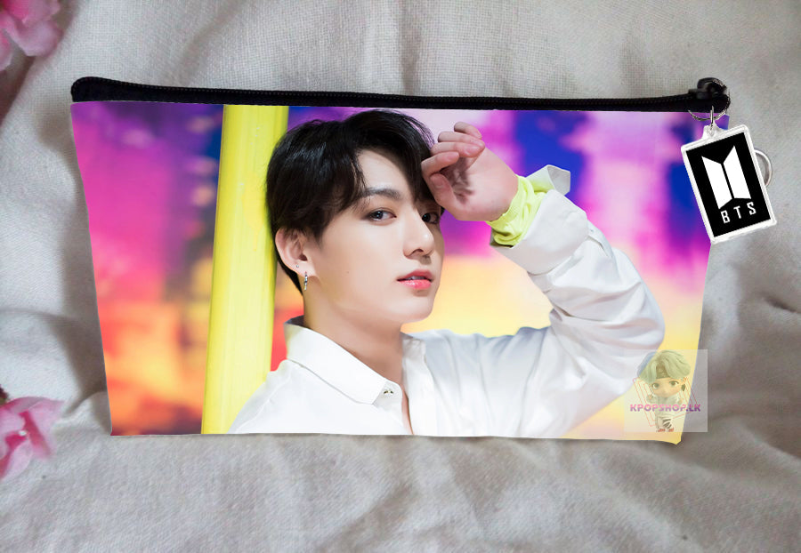 BT21 BTS Pencil Case Jungkook JK Bangtan Boys Purse Wallet KPOP Pouch ...
